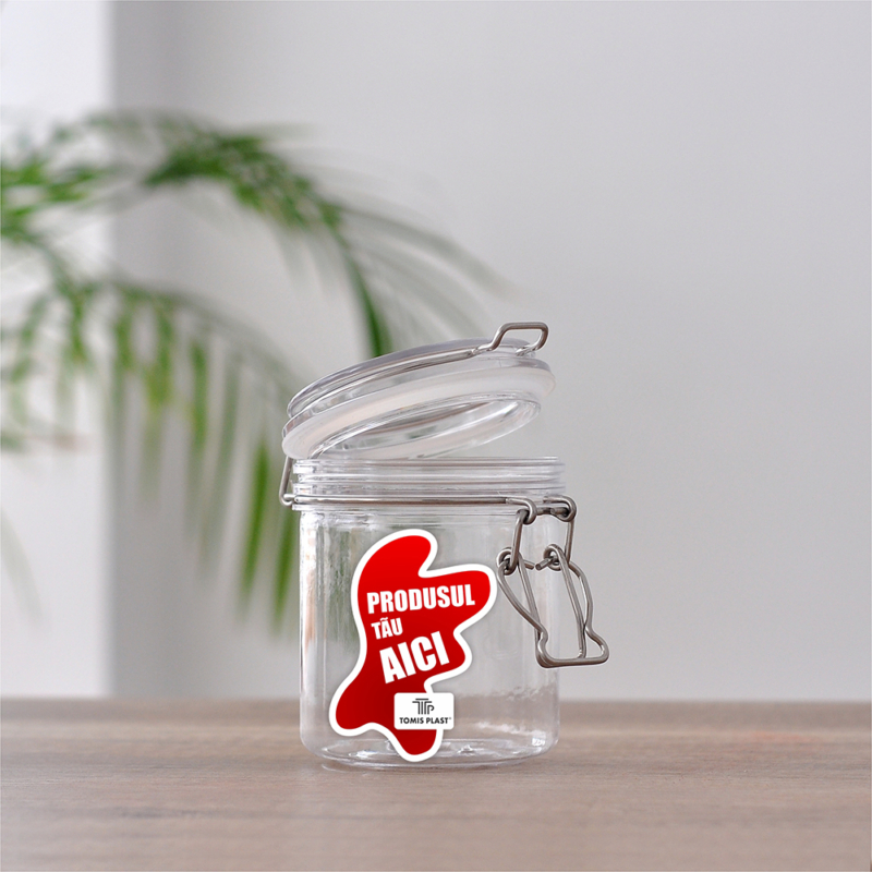 Borcan PET cu capac cu sârmă și garnitură etanșă 500ml – cod BS500 ...